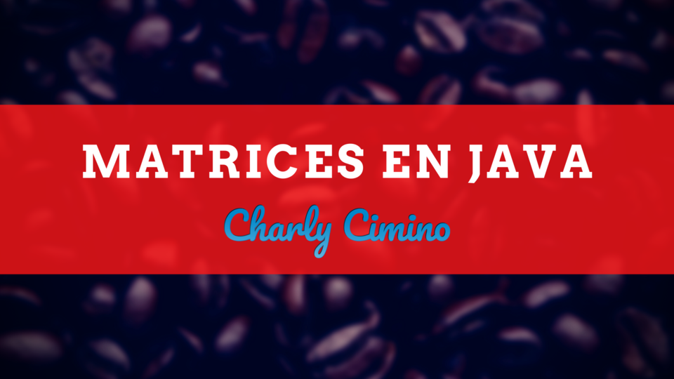 Descargar 'Matrices en Java' - Charly Cimino